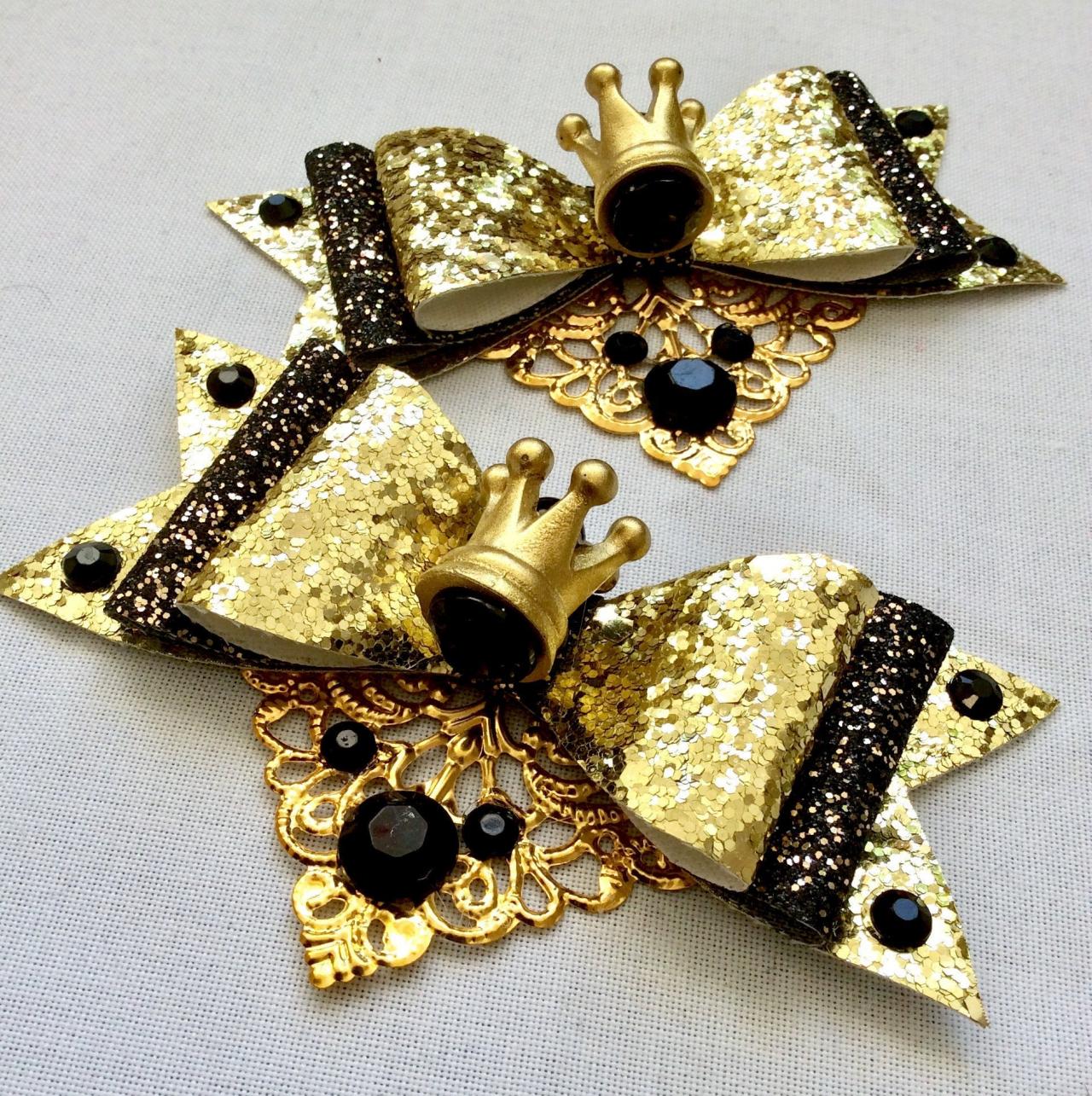 Beautiful Classic Lolita Hair Bow Pearls Cabochon Resin Vintage ...